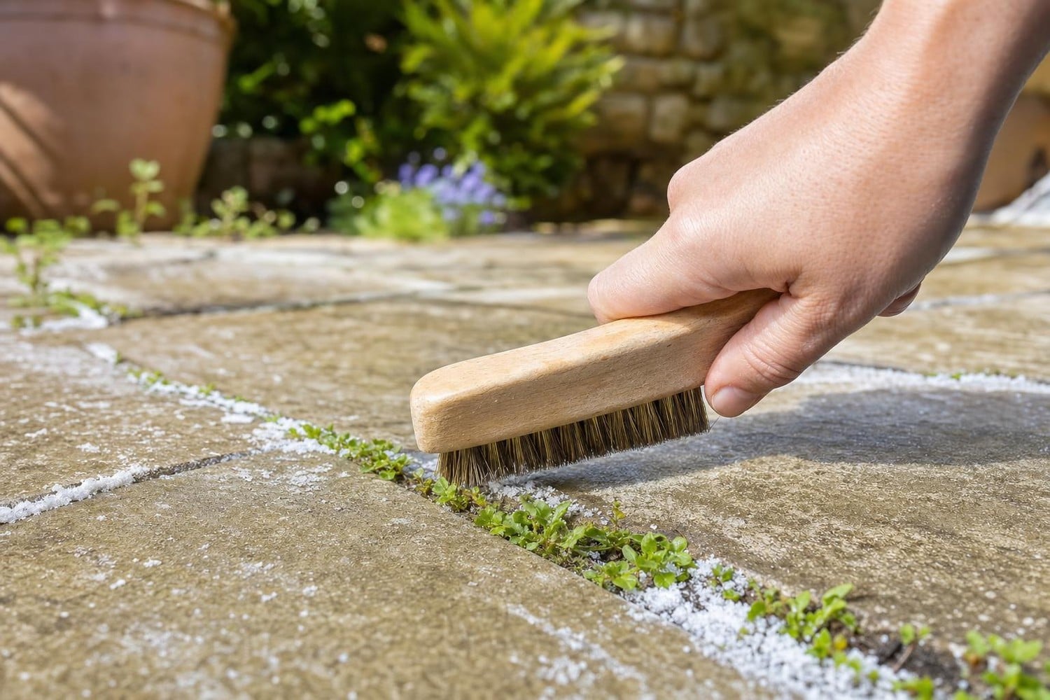 Gardeners sprinkle this cupboard staple in patio cracks to kill weeds ...