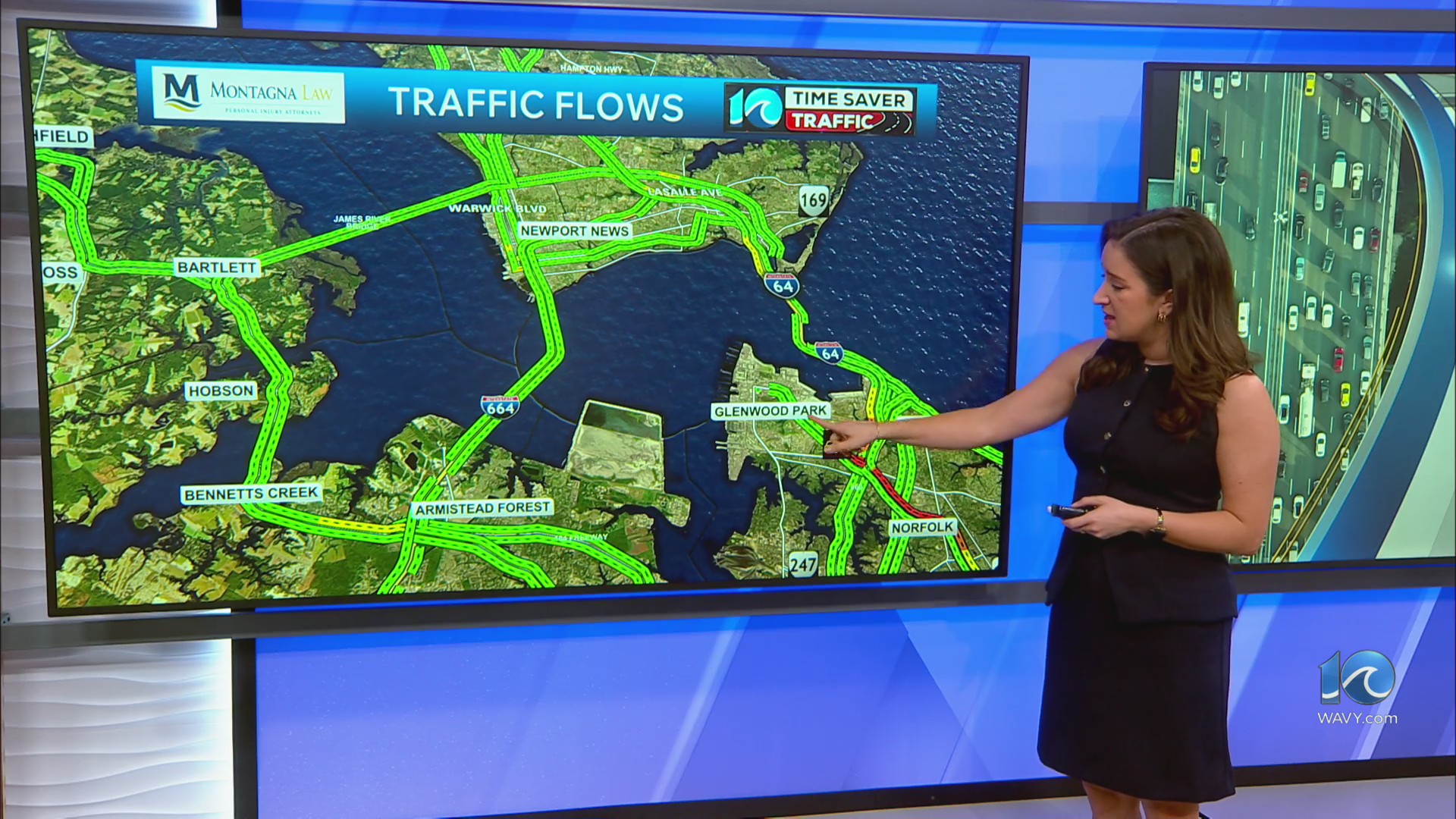 Multi-vehicle crash closes lanes on I-564 near Terminal Boulevard
