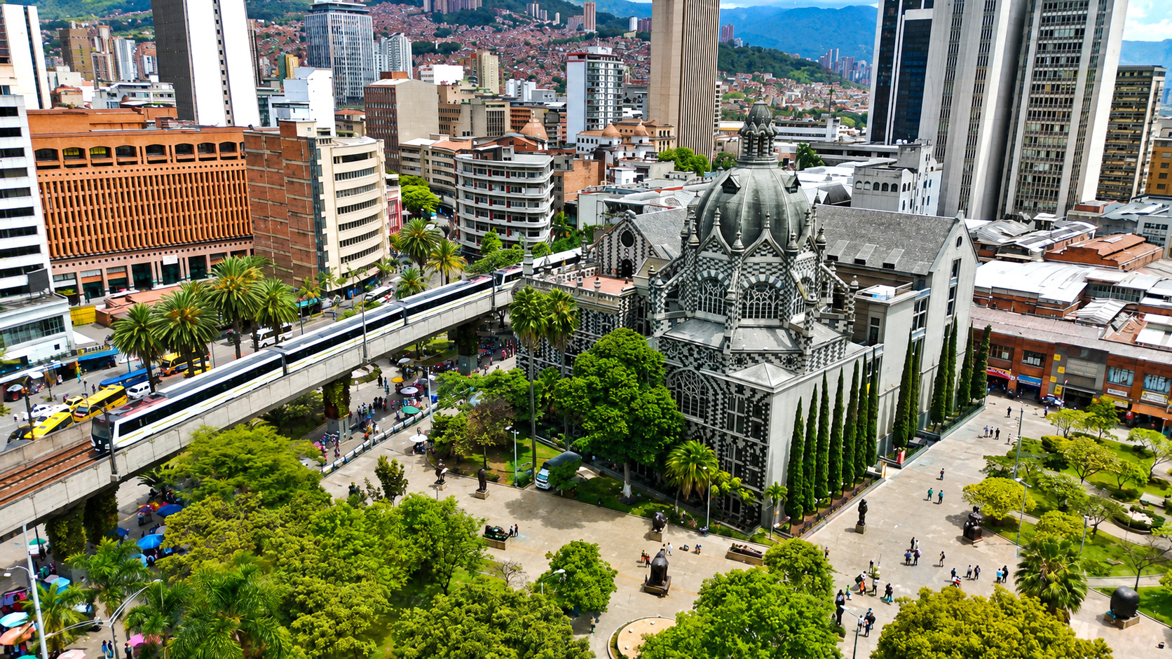 Medellín’s modern cityscape rising between Colombia’s mountains