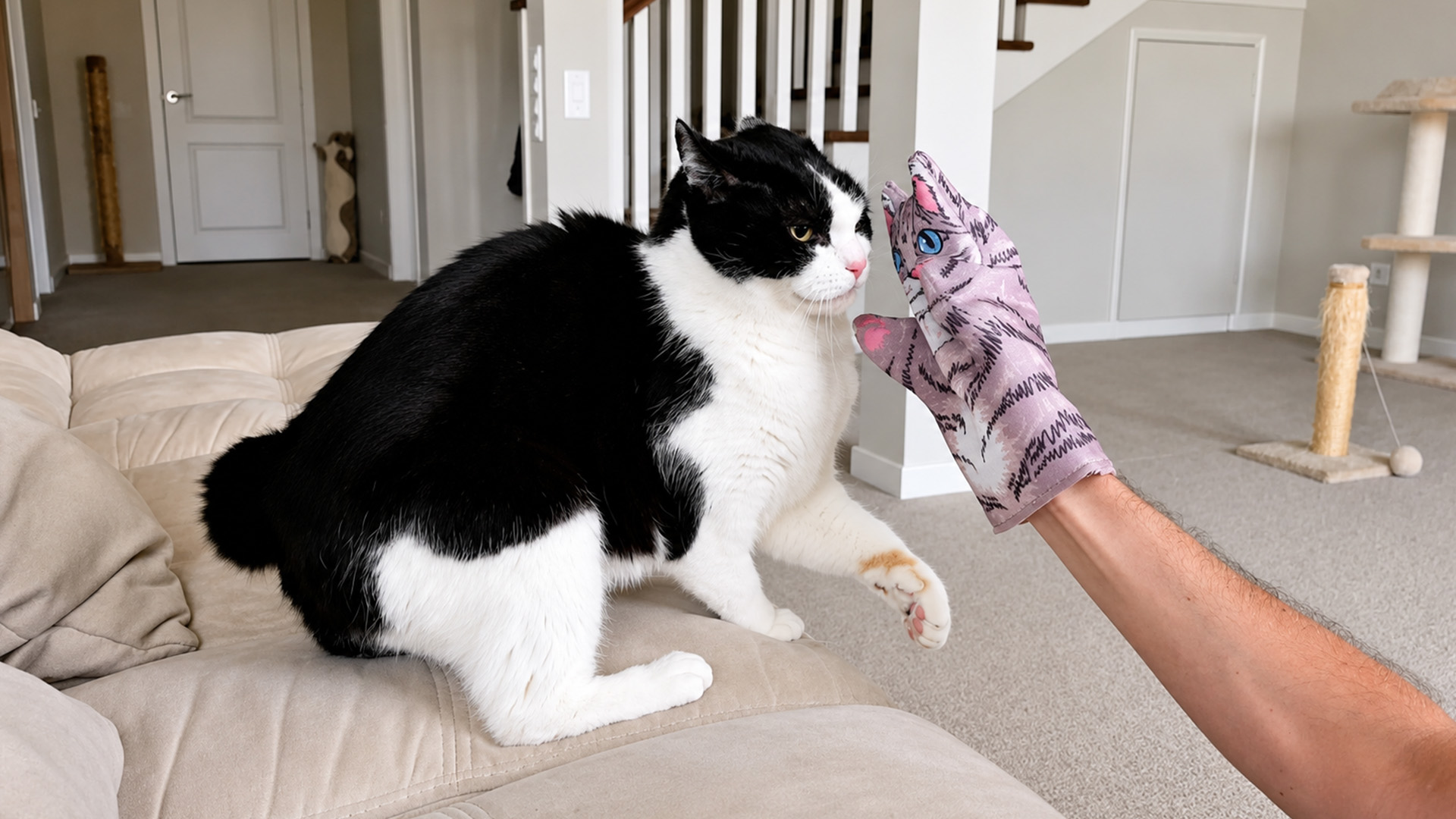 The cat thought he found another cat