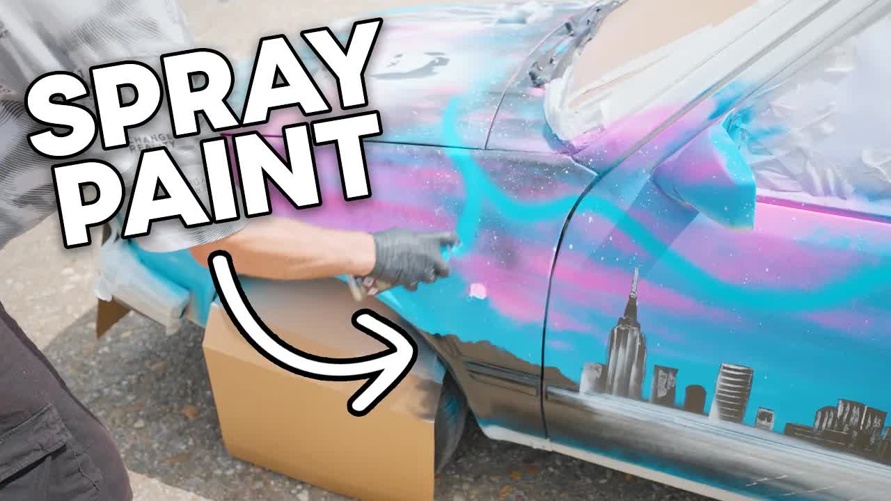 Watch a full car transformation with nothing but spray paint