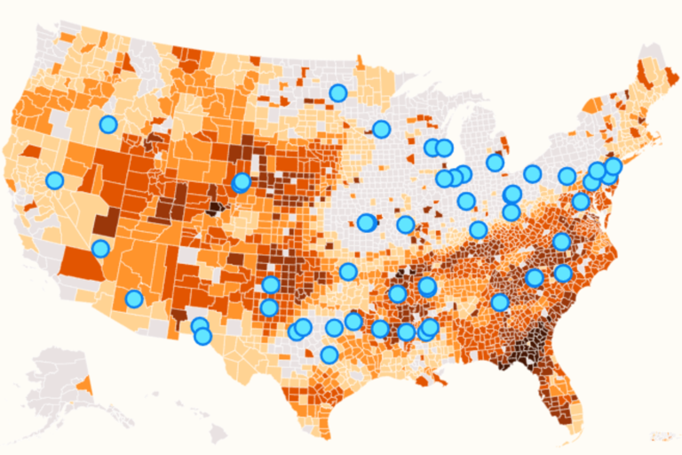 Map shows where data centers are being built in drought-hit areas