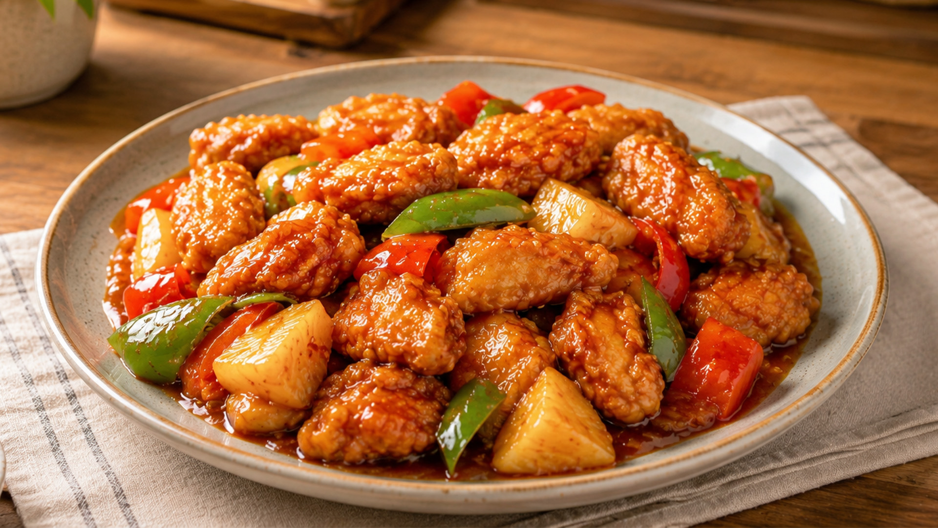 Sweet and sour pork brings crunch and bold flavor together
