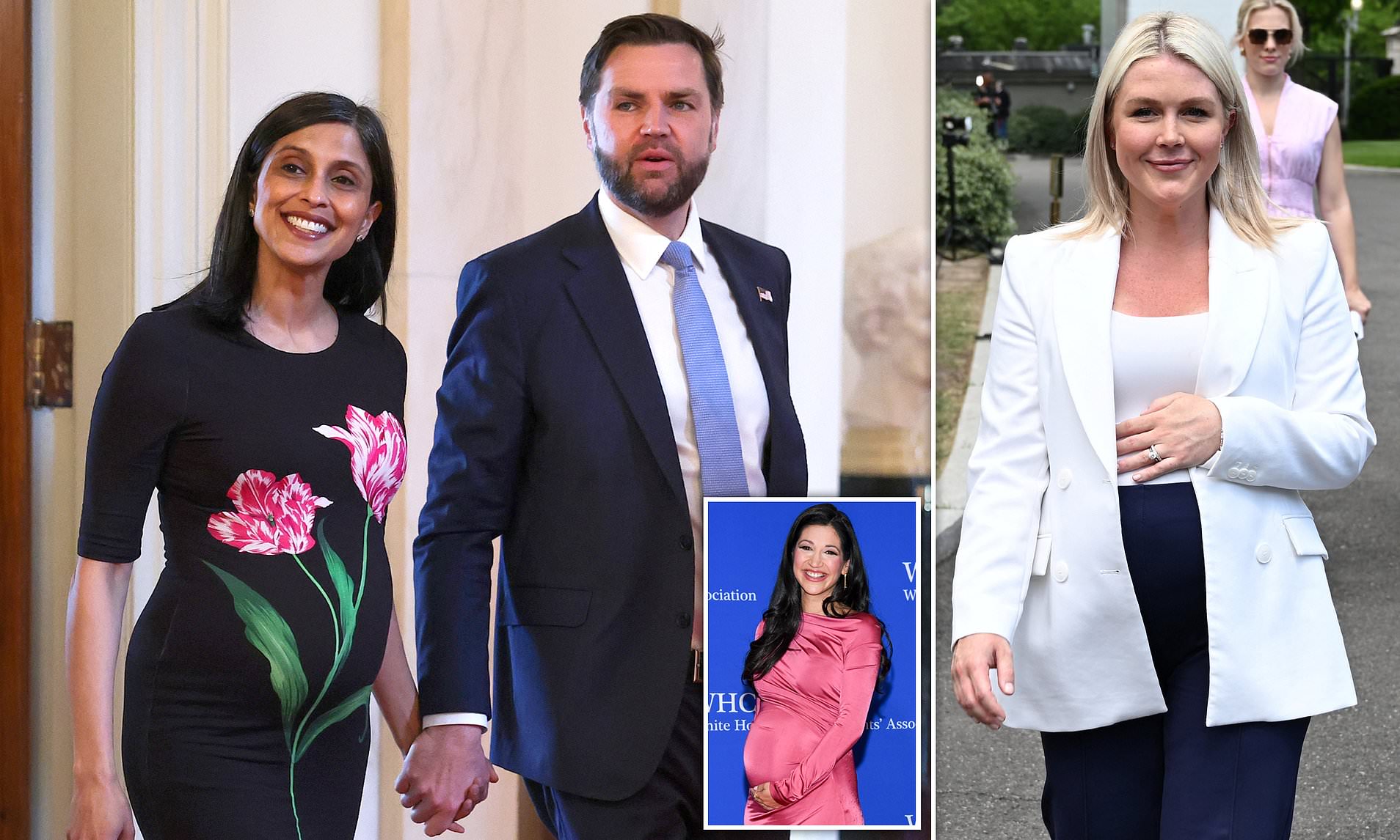 The message stitched into Usha Vance's maternity wardrobe