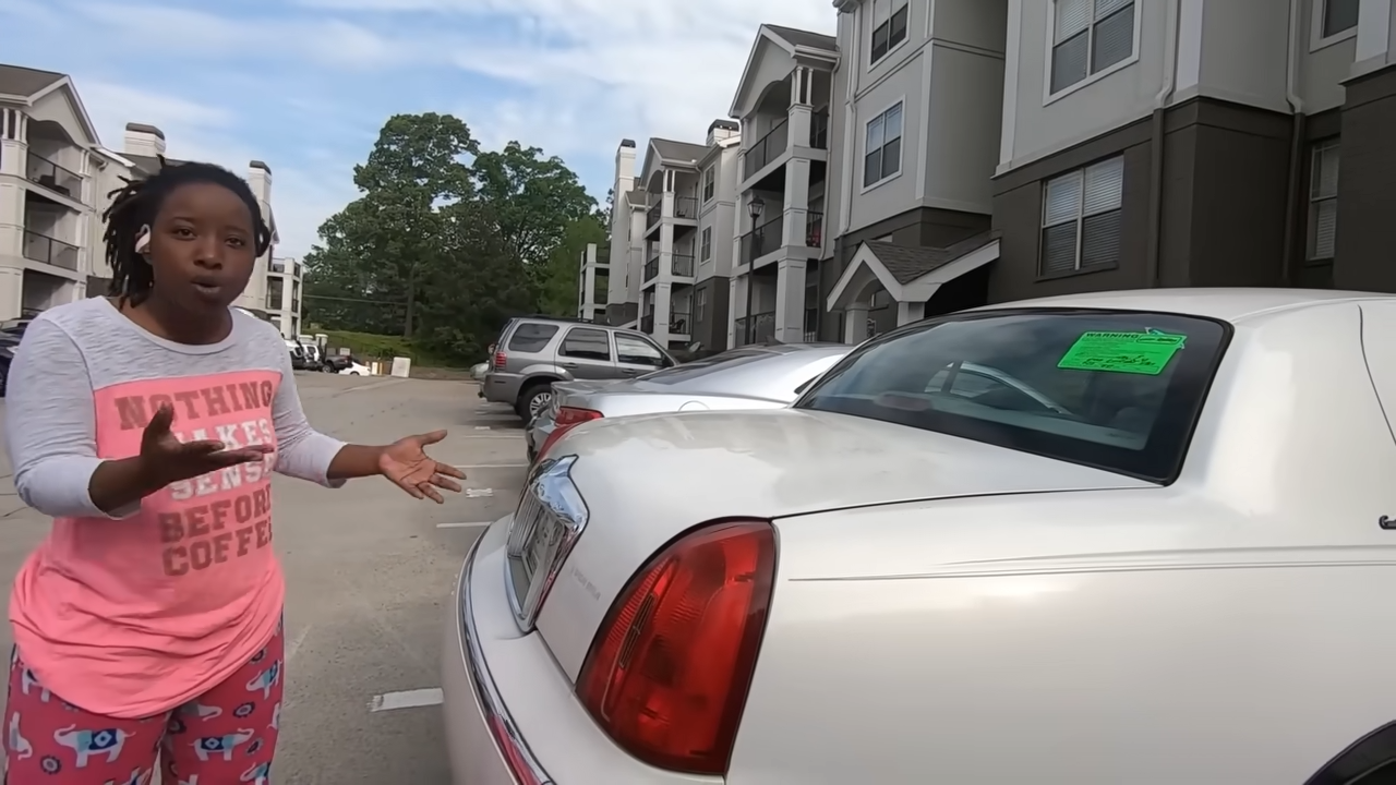 She refused to move her car then police took over the scene