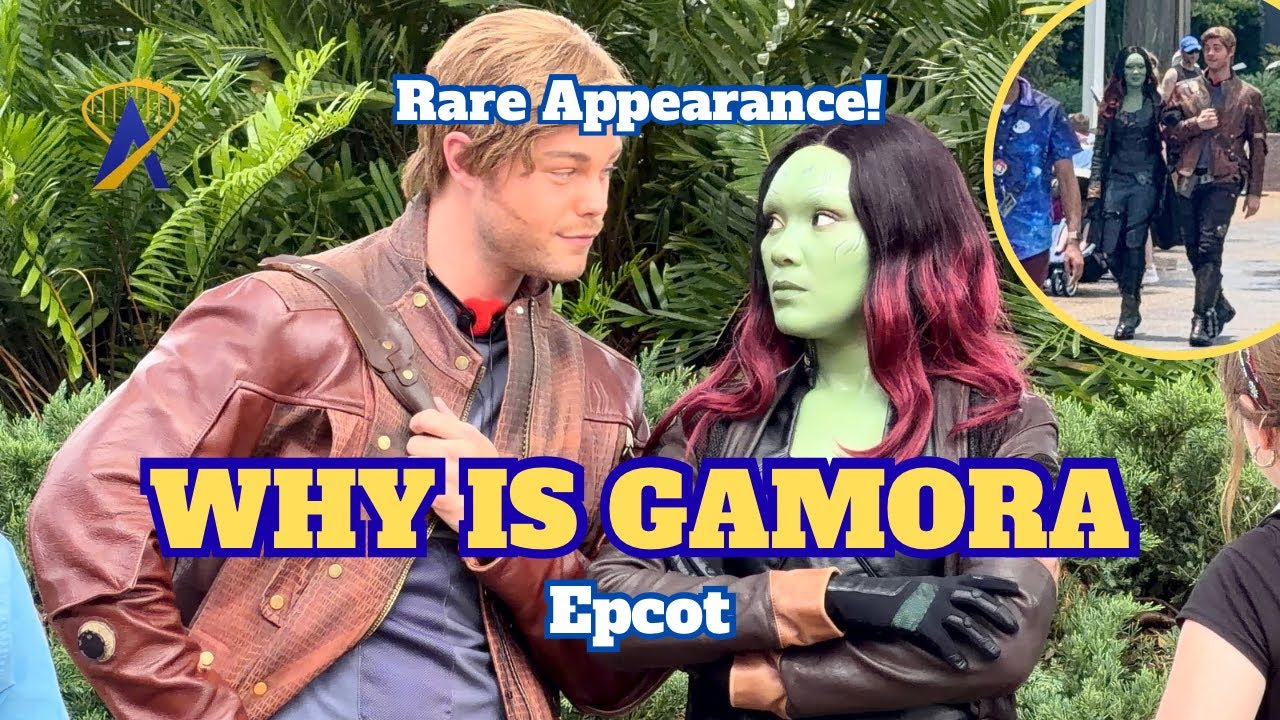 Gamora makes rare appearance with Star Lord on Cosmic Rewind’s opening ...