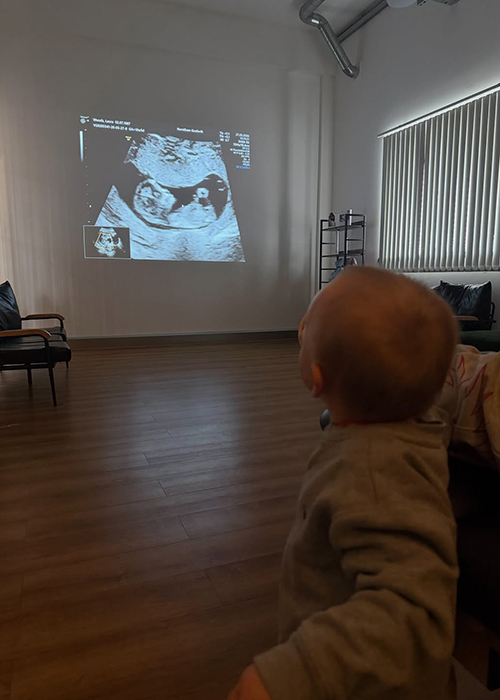 Adam Collard and fiancée Laura Woods announce their family is growing