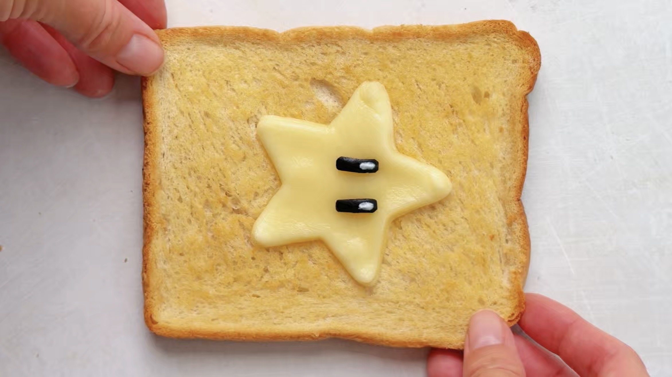 Mario star on toast