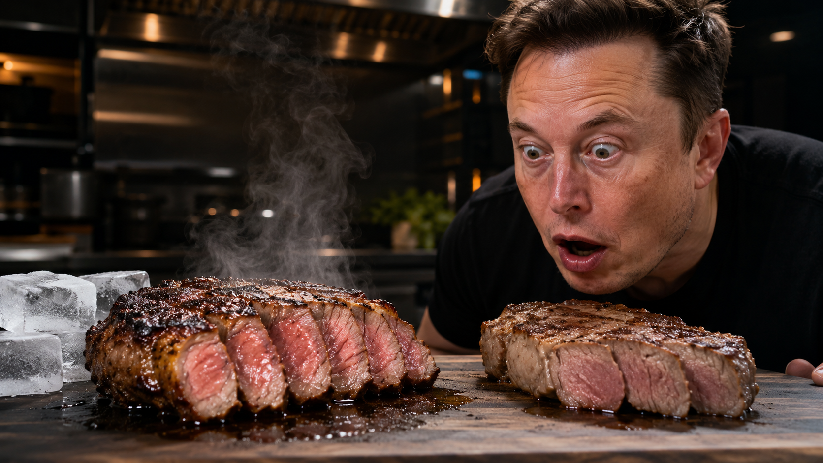 Elon Musk would not believe frozen steak beat the thawed version