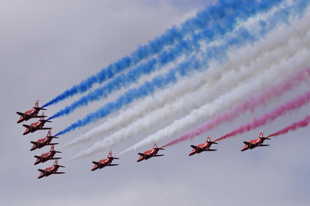 Exact time the Red Arrows will fly over Swindon today