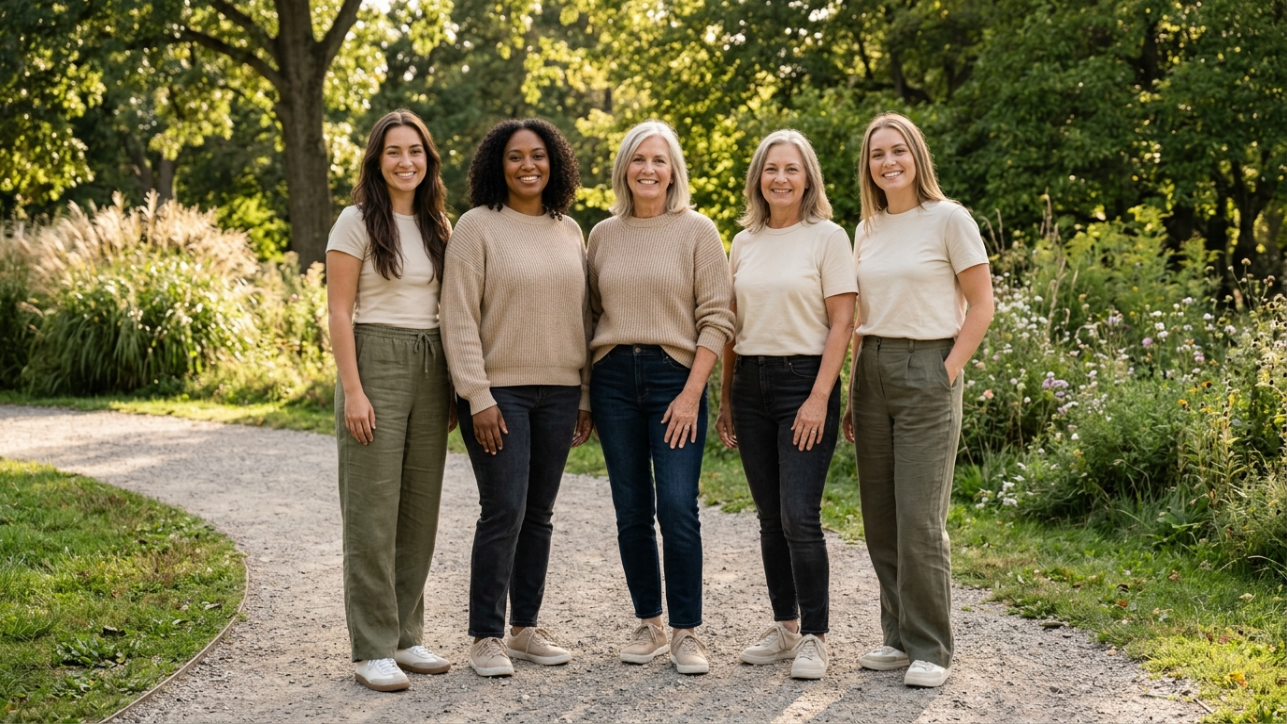What is the average weight for women based on age and height?