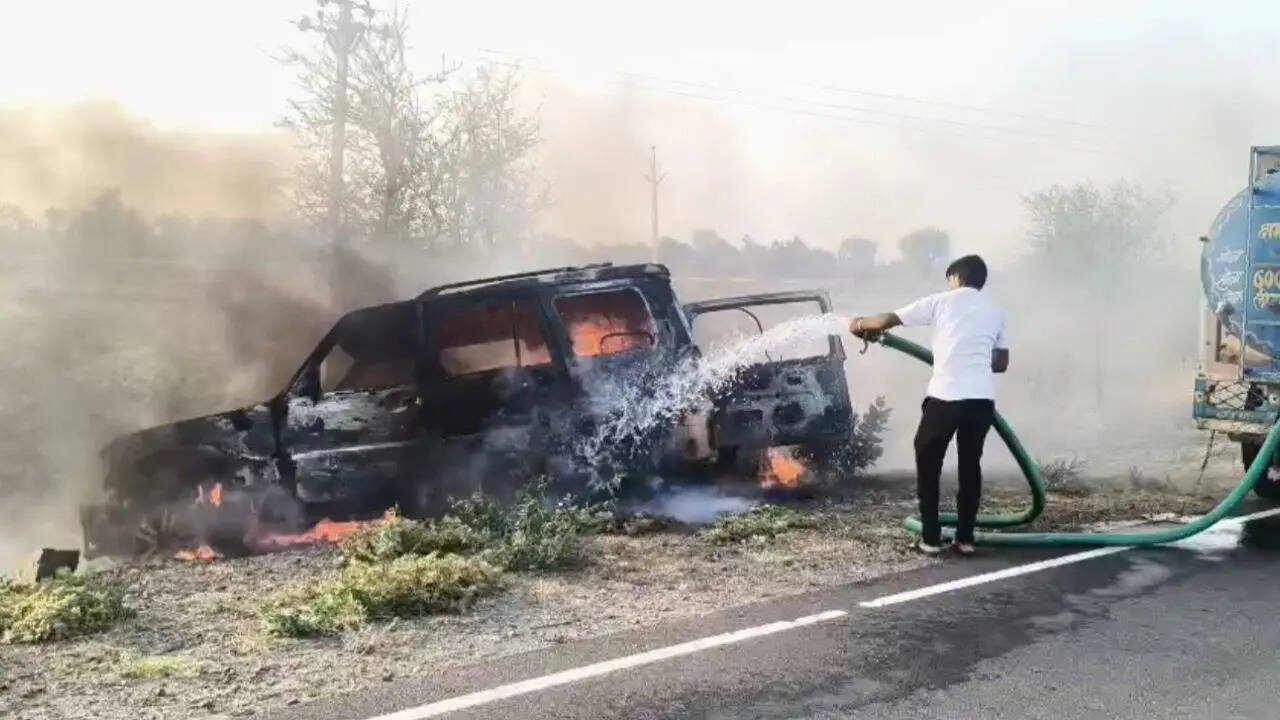 Ex-sarpanch, 3 more killed, set on fire in car near Ajmer; first wife ...