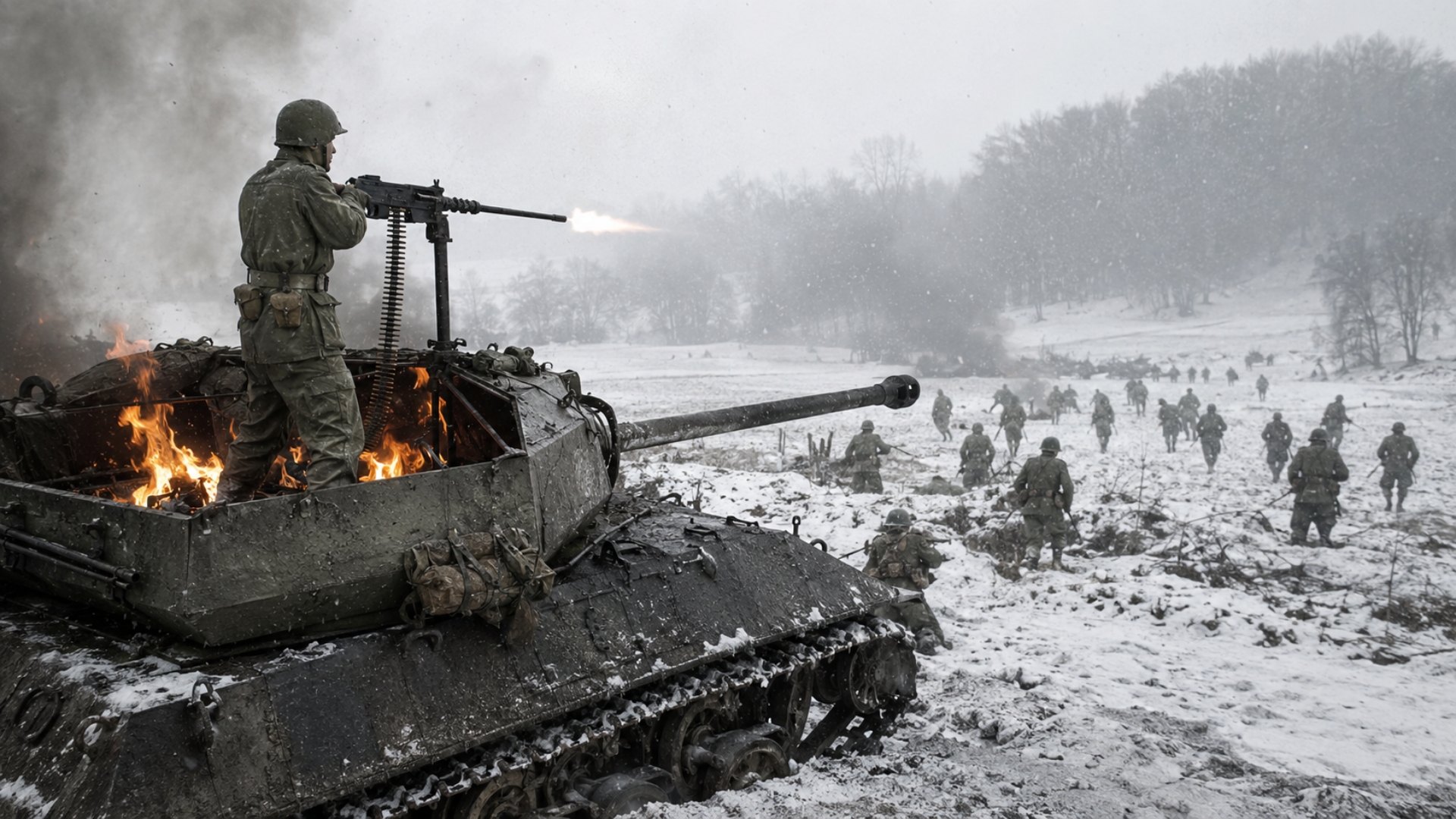 The burning tank destroyer where Audie Murphy held the line