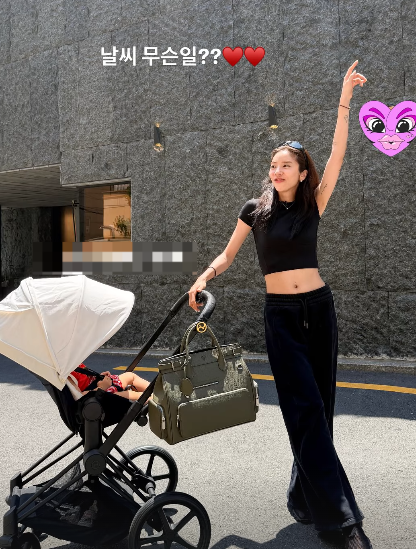 ‘Girl mom’ Son Dam-bi shows off biceps·abs in a crop top…a physique ...