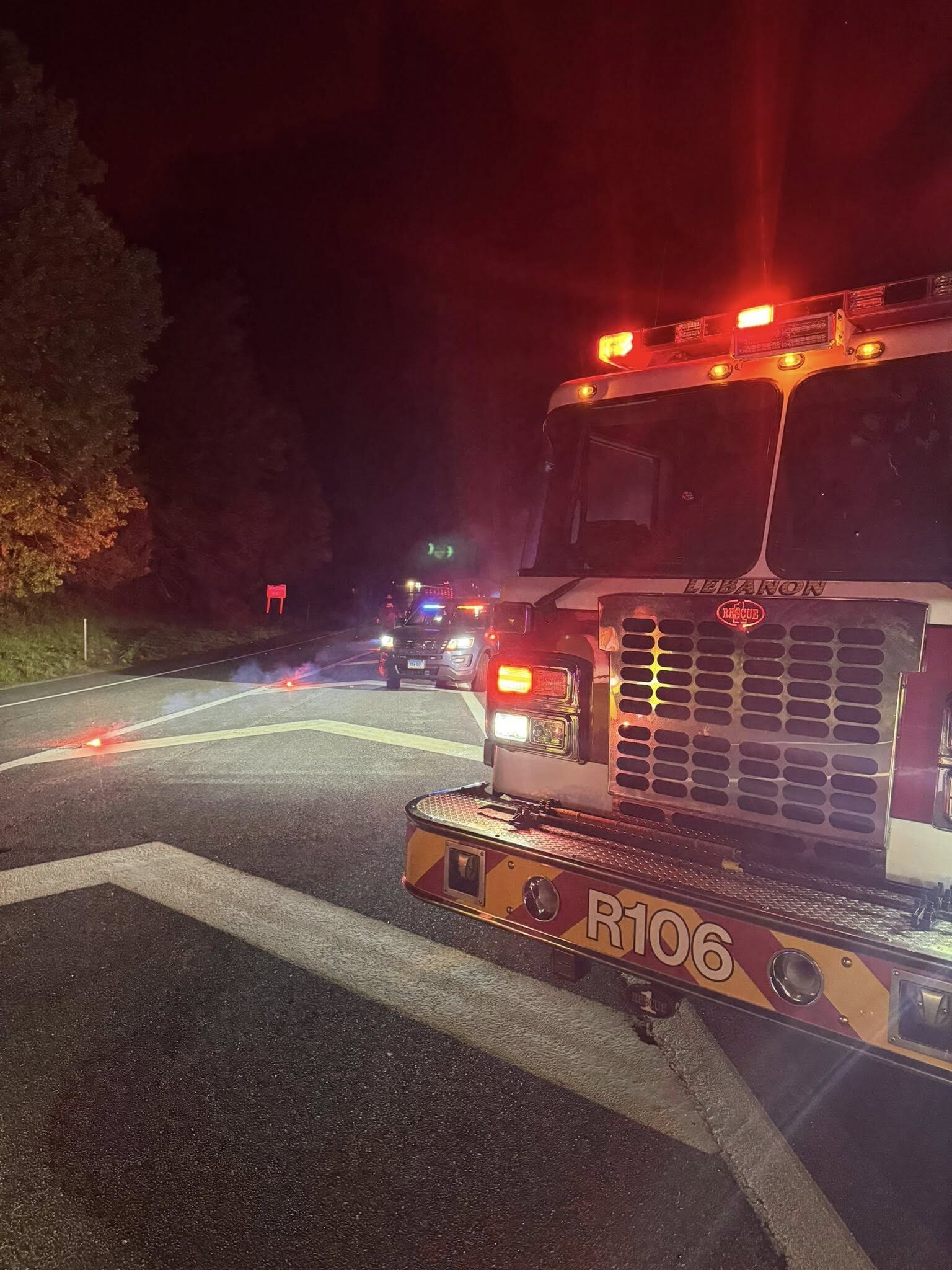 Route 2 westbound closed in Lebanon after motorcycle crash