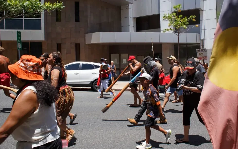 Farewell for James Valentine coincides with Brisbane stadium protest ...