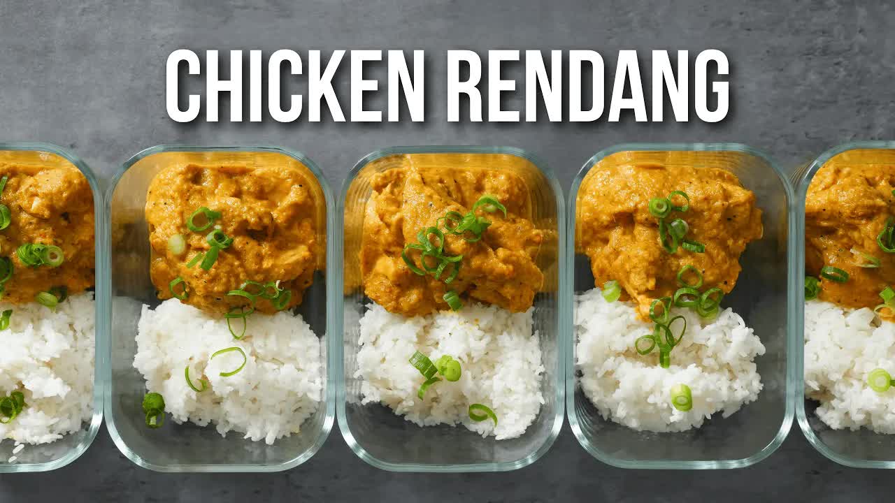 Savor the flavor of chicken rendang for your meal prep routine