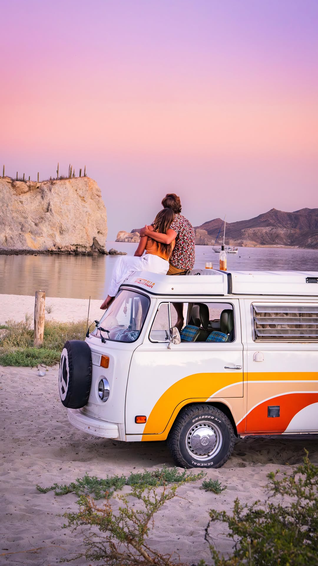 Road tripping Baja Mexico with ocean and desert views