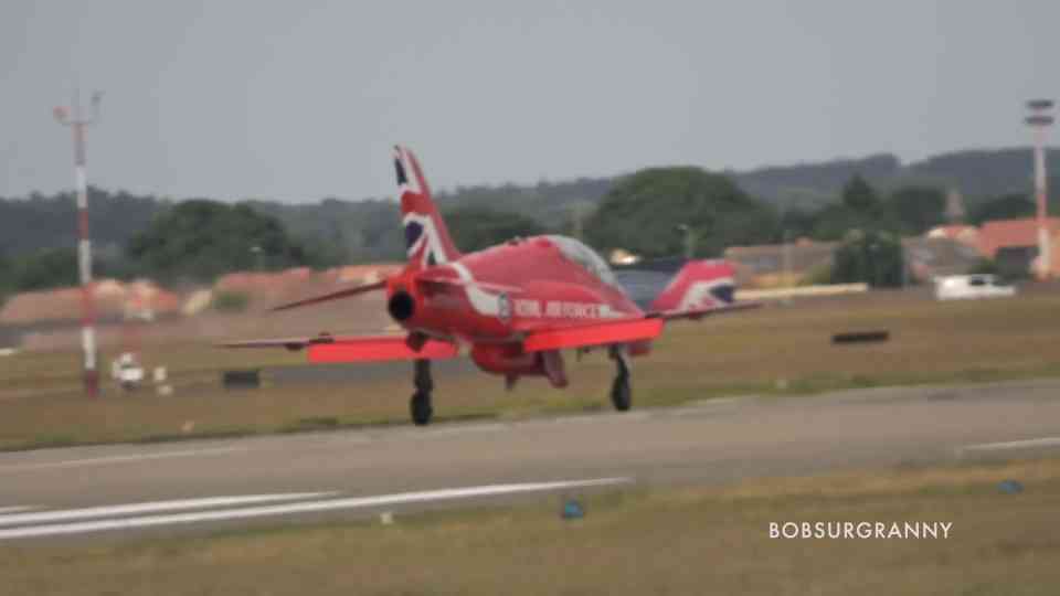 Watch the Red Arrows prepare to launch - then a security threat stops ...