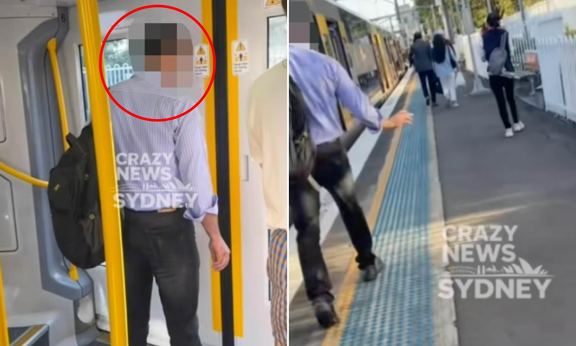 Watch as a woman chases her alleged groper from a Sydney train, as ...