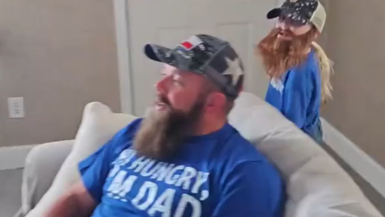 Dad’s delightful reaction to kids dressing like him on Father’s Day