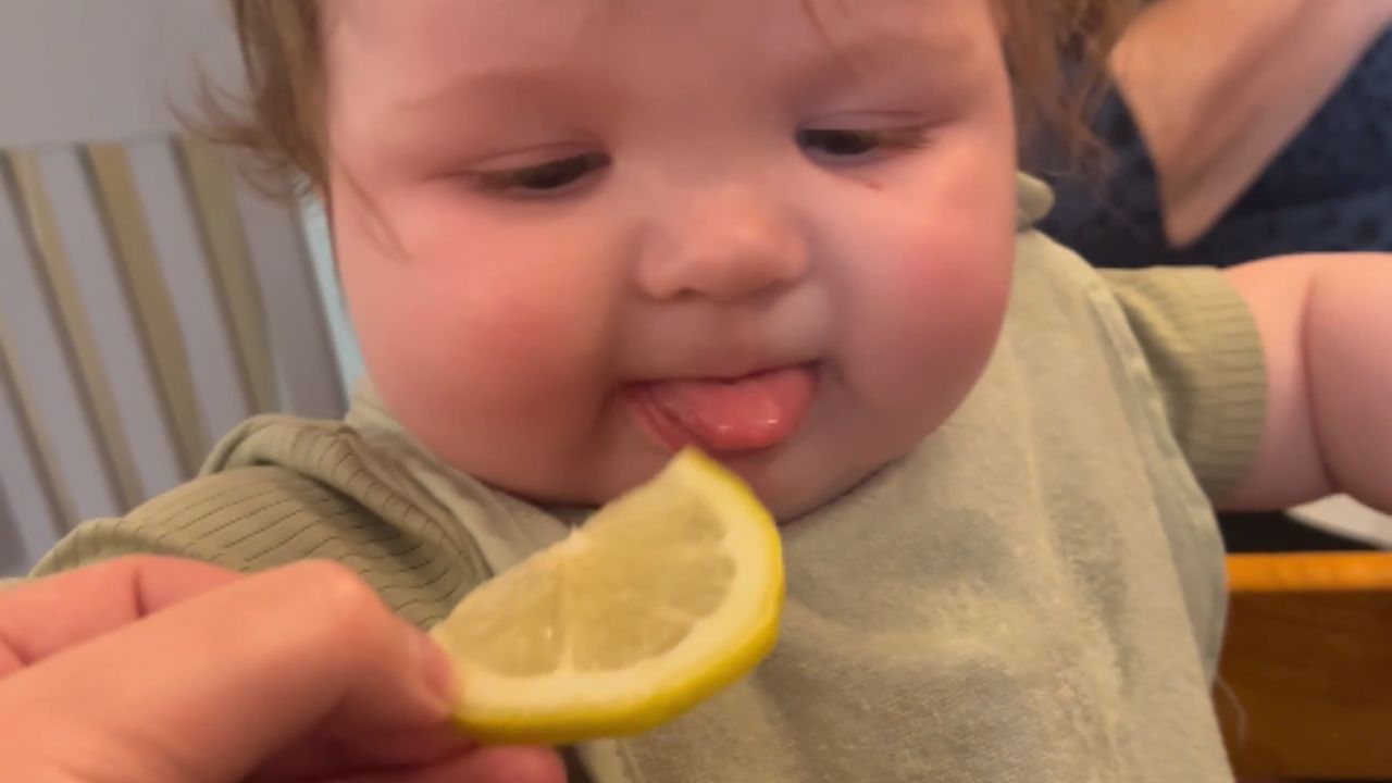 Baby's funny facial reaction after trying lemon for the 1st time will ...