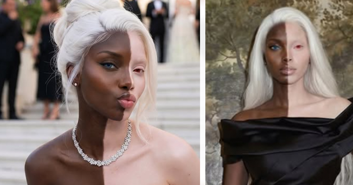 Model goes viral for her strikingly unusual skin coloration, but there ...