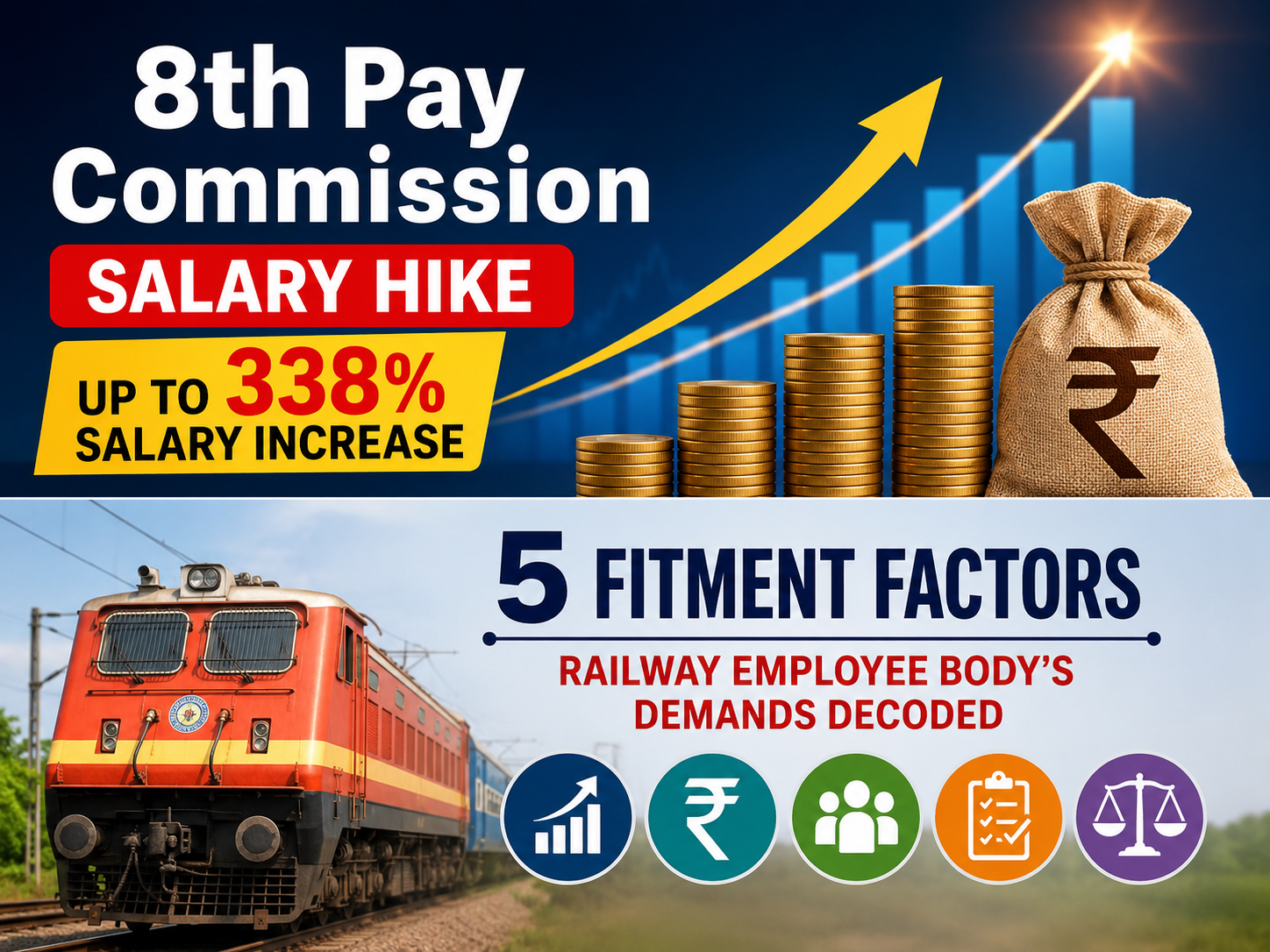 8th Pay Commission salary hike: Up to 338% salary increase and 5 ...