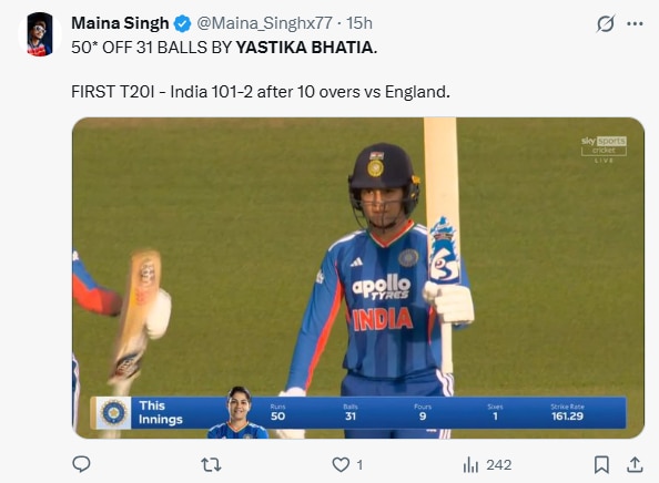 How Yastika Bhatia fought back from ACL injury to earn women's T20 ...