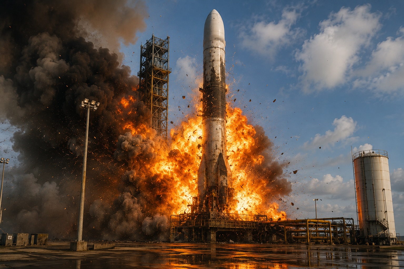 Bezos' Milliarden-Feuerball: New Glenn explodiert – Musk gewinnt