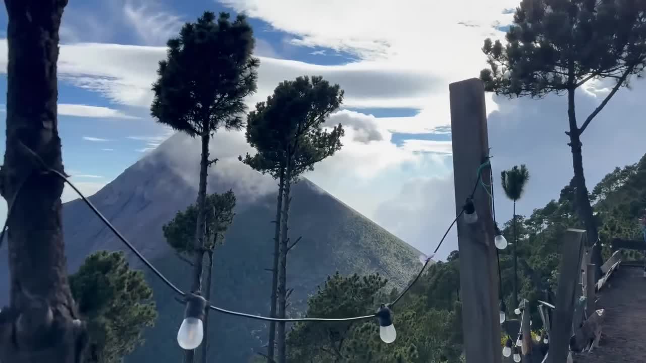 The volcano erupted every few minutes - then the descent turned frantic