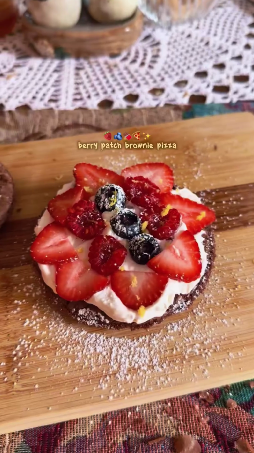 Berry Patch Brownie Pizza Sweet Dessert Everyone Loves
