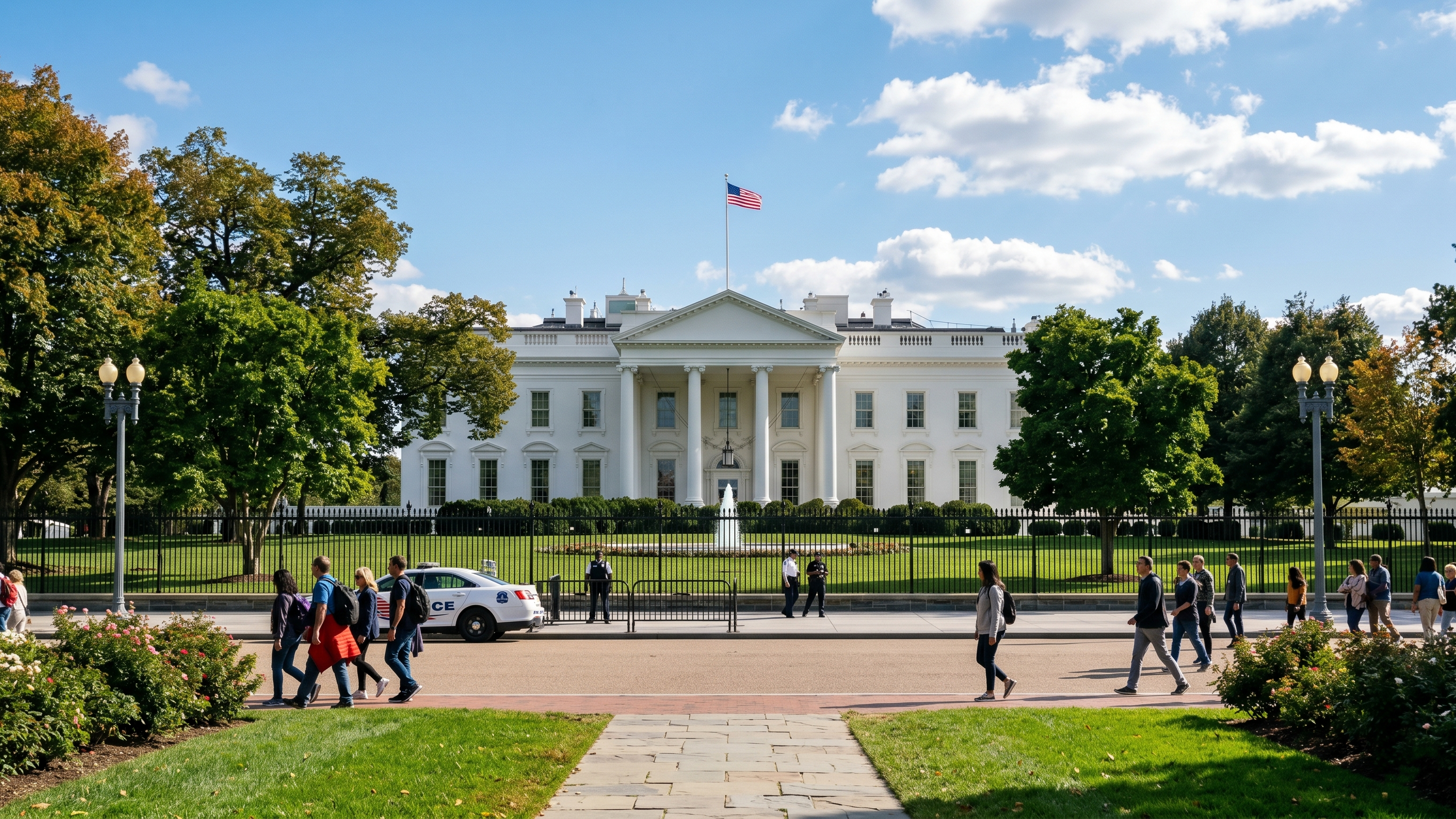 The White House looks untouchable – until the president steps outside