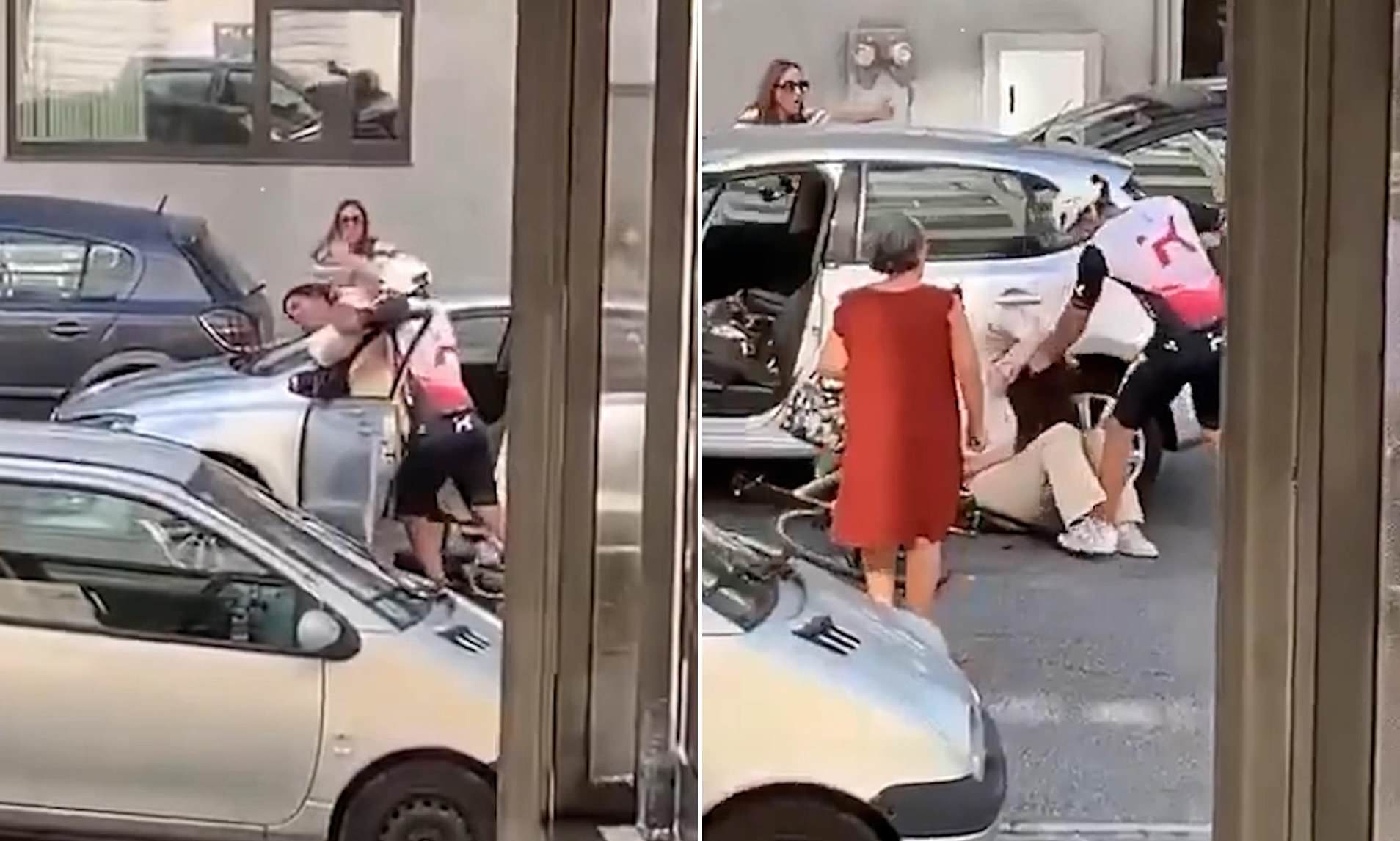 Hunt for Portuguese cyclist who attacked woman driver after he accused ...