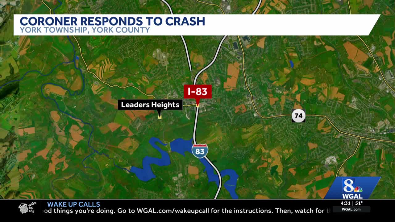 Coroner called to I-83 crash in York County