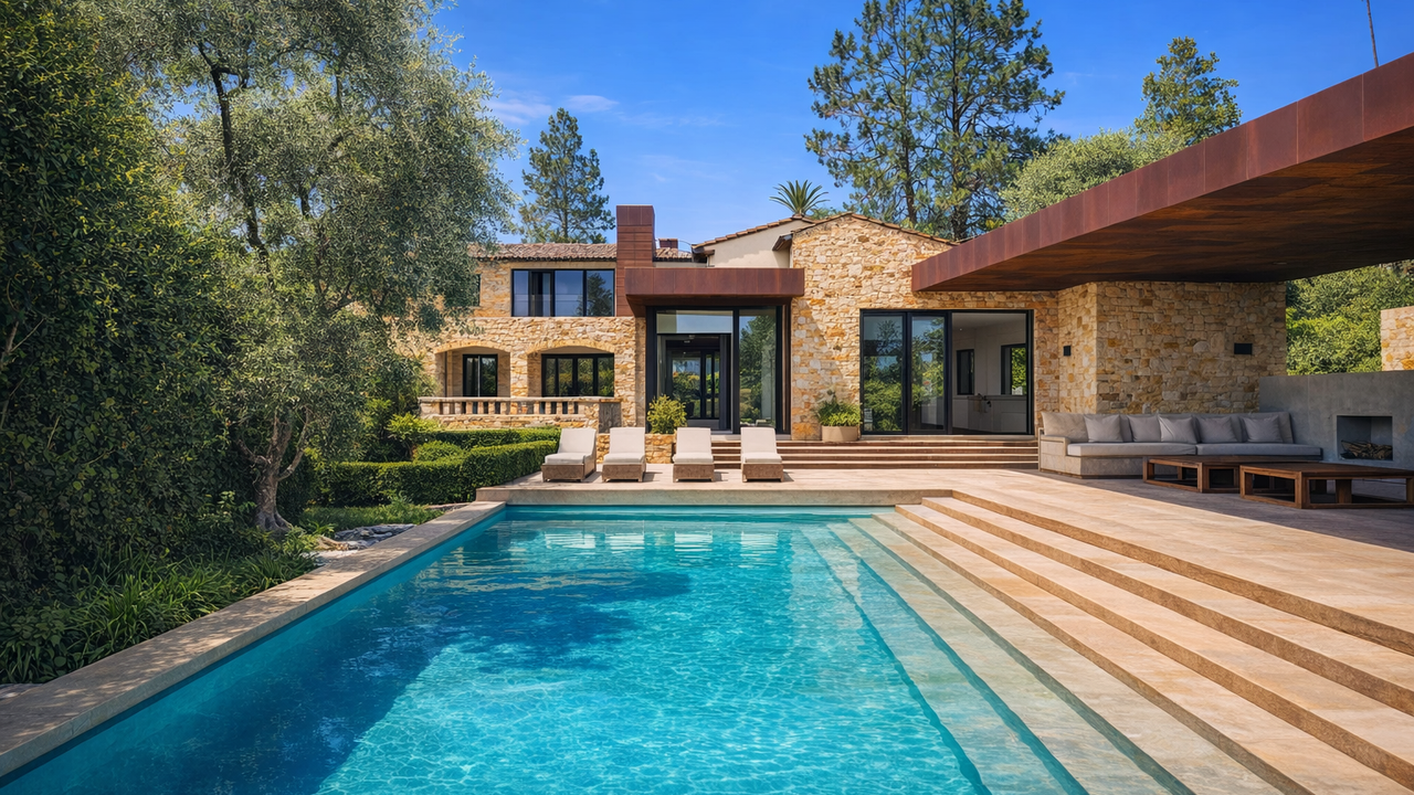 The Beverly Hills mansion that feels more like a Tuscan resort