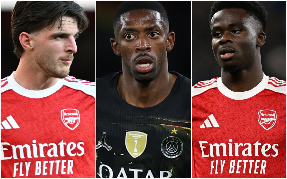 Rice in, Saka out: Arsenal vs PSG combined Champions League final XI