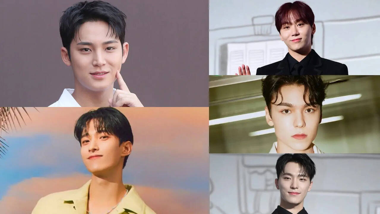 Seventeen military duty: Mingyu, DK, Seungkwan, Vernon, and Dino ...
