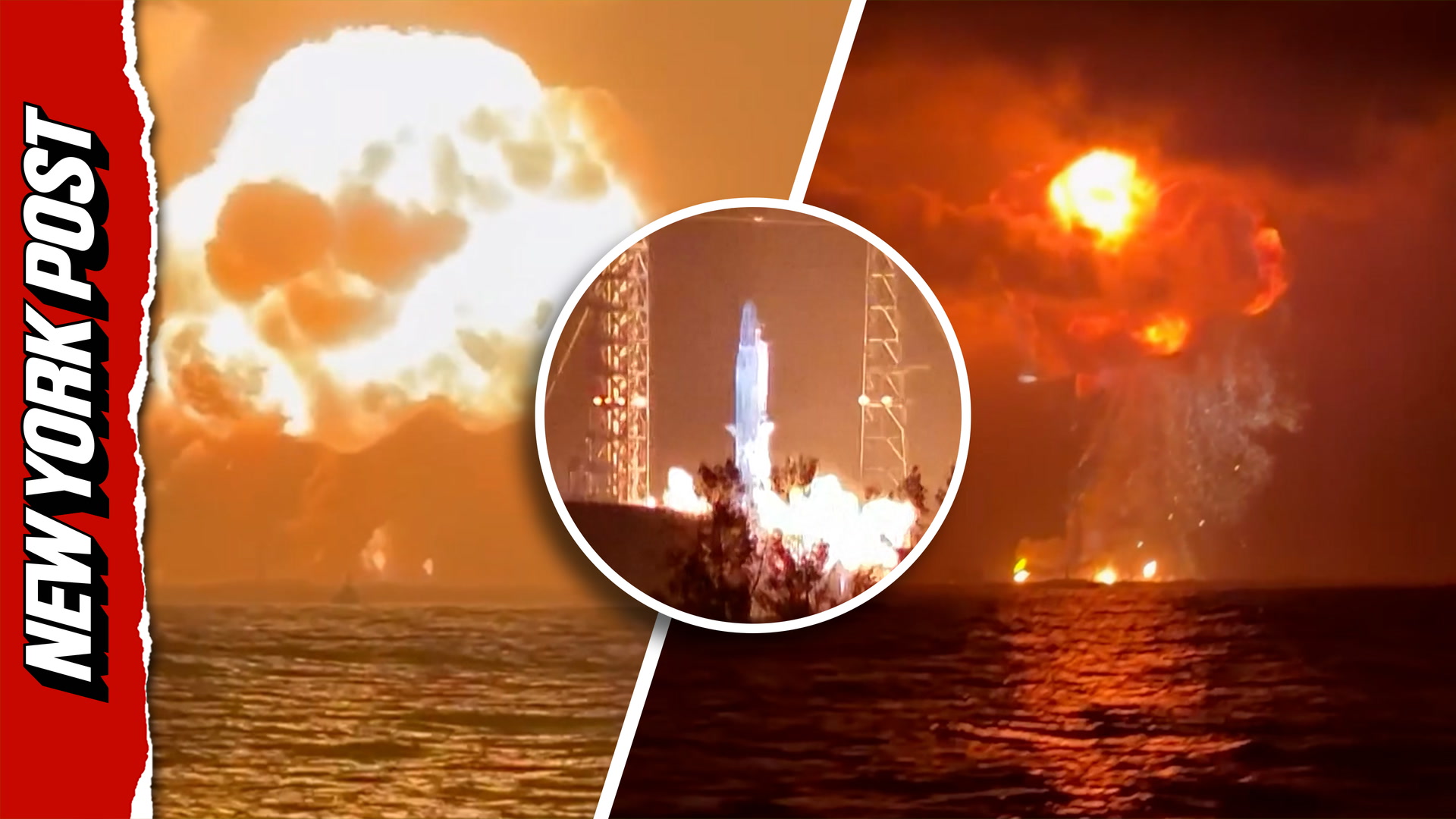 Boater captures apocalyptic mushroom cloud as Blue Origin rocket ...