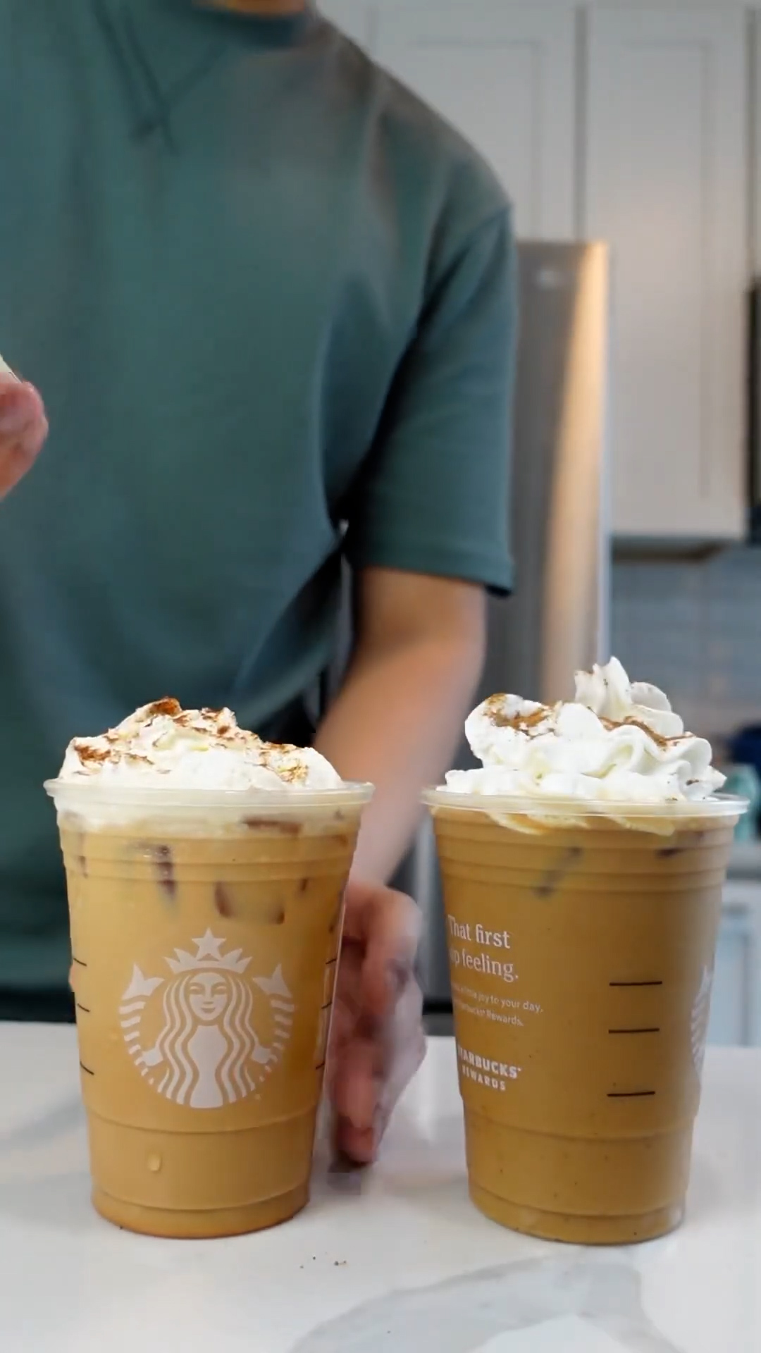 Making a pumpkin spice latte at home for less than two dollars total