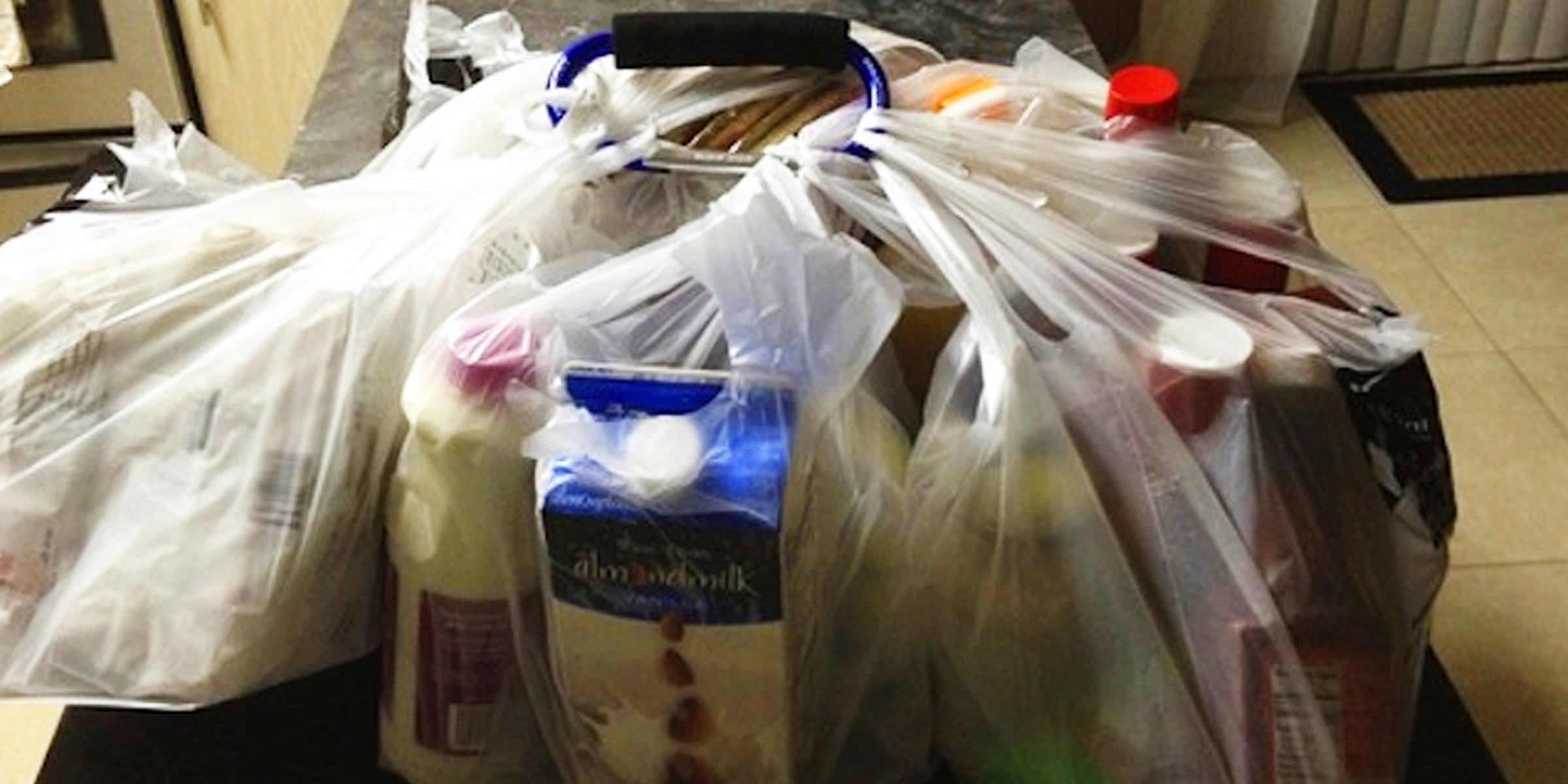 My husband left me with heavy grocery bags to hang out with friends ...