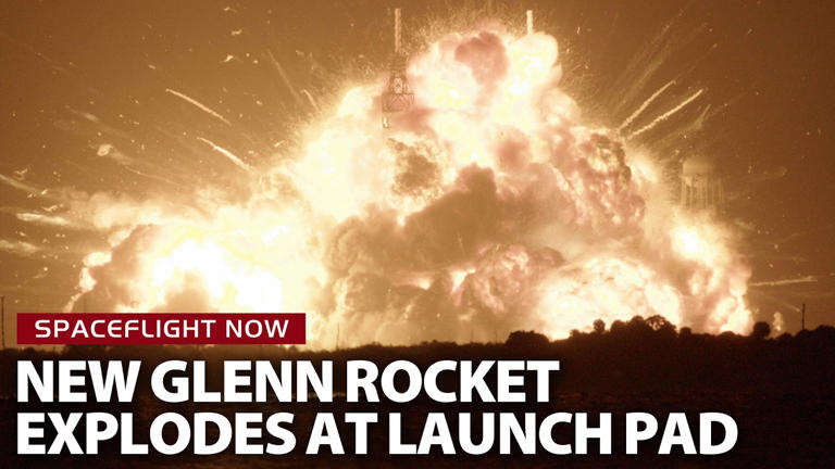 La gran explosión del cohete New Glenn de Blue Origin en Florida ...