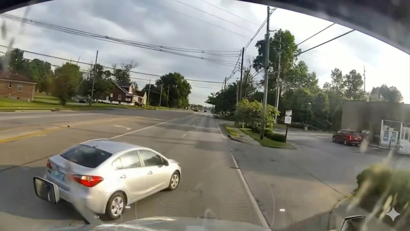 Insane Karen cut off a semi, got hit, called police - then got arrested