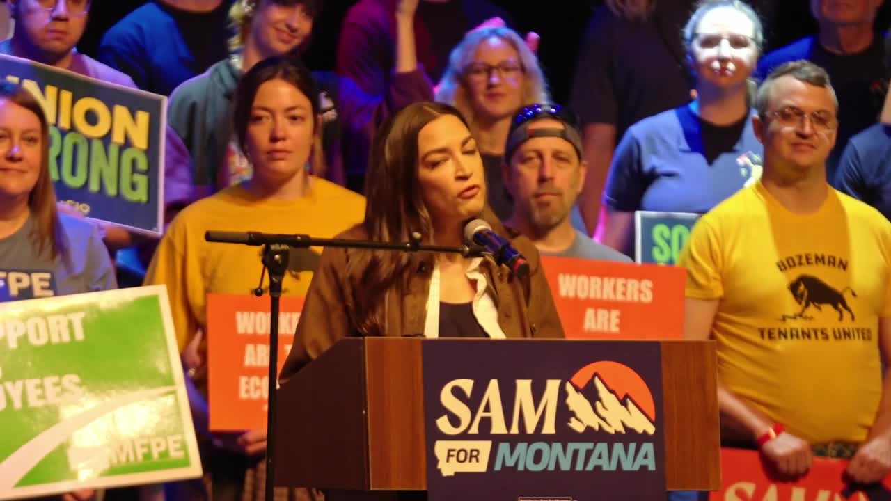 AOC rallies for Montana's Sam Forstag before June 2 primary
