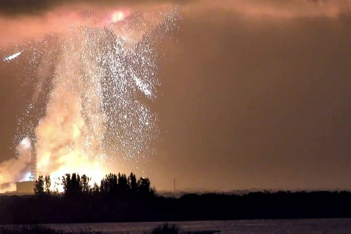 Jeff Bezos's Blue Origin rocket explodes into giant fireball on launch pad