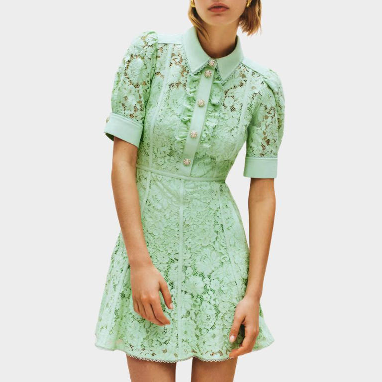 Rachel Riley makes a case for mint green occasionwear in Nadine Merabi ...