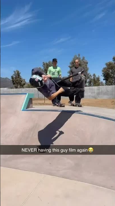 Epic scooter fail at the skatepark