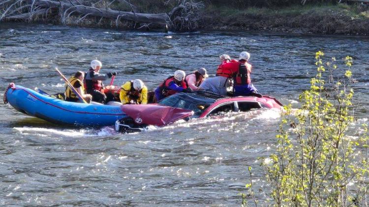 Custer County deputies: Car crashes into Salmon River, multiple rescued