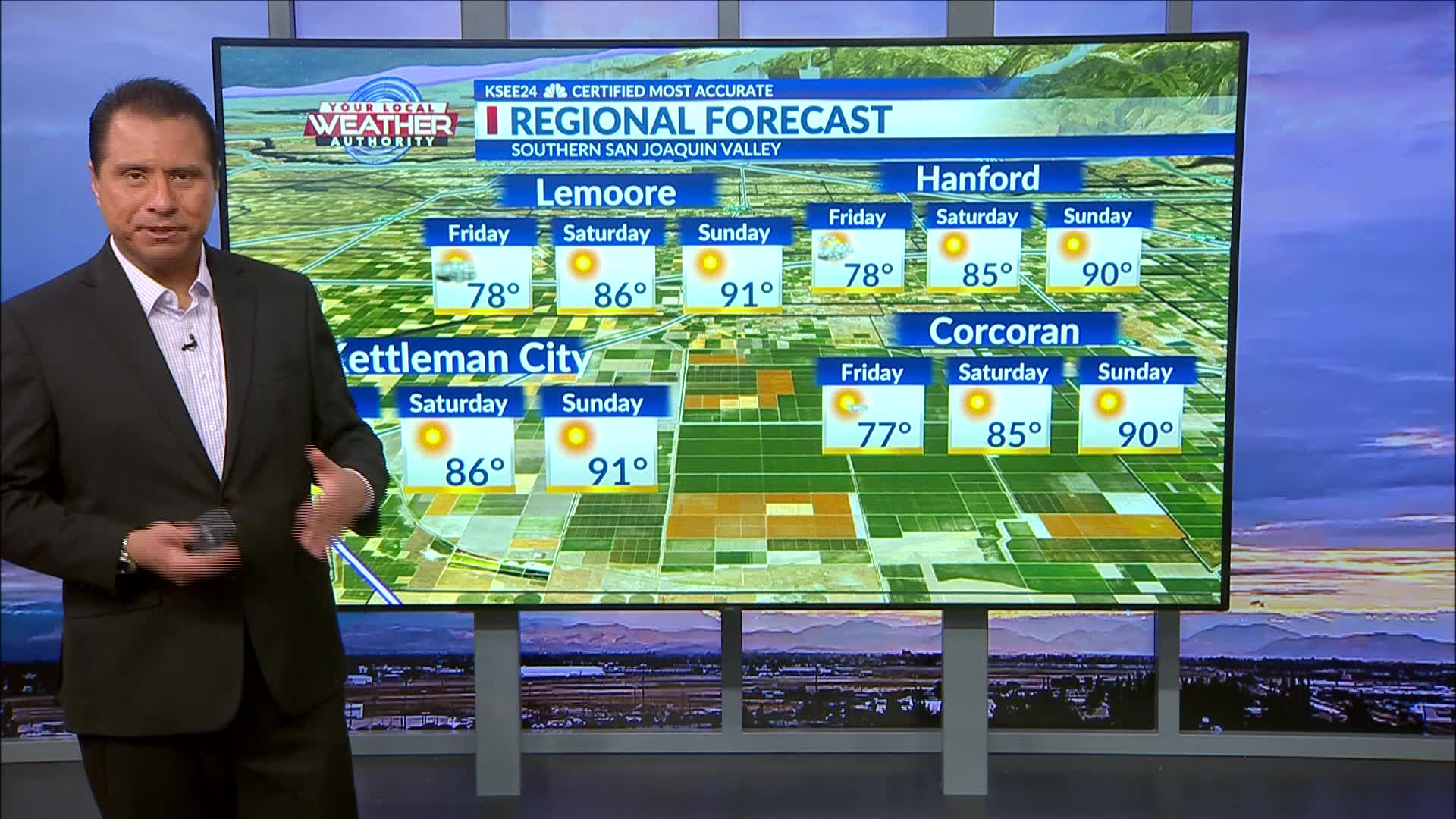 Friday South Valley forecast