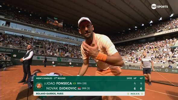 Novak Djokovic erupts at French Open cameraman before Joao Fonseca ...